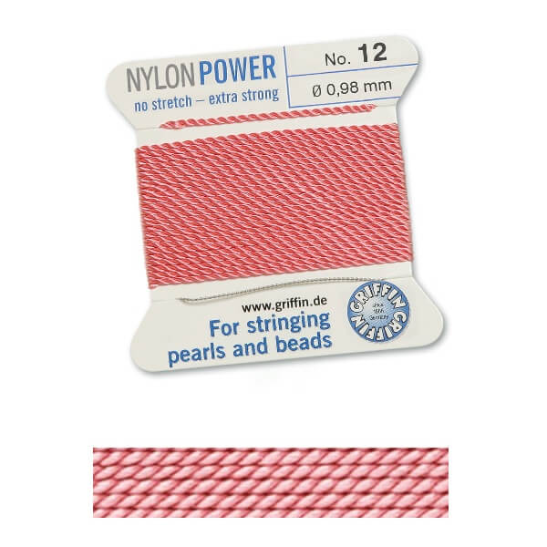 Nylonfaden Altrosa 0,98 mm - 2 m mit Nadel (1) GRIFFIN NylonPower ist ...
